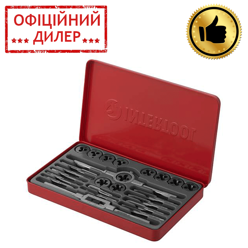 Купить Набор плашек M5-M12 и метчиков M5-M12, 24ед INTERTOOL SD-8026, цена 754 ₴ — Prom.ua (ID ...