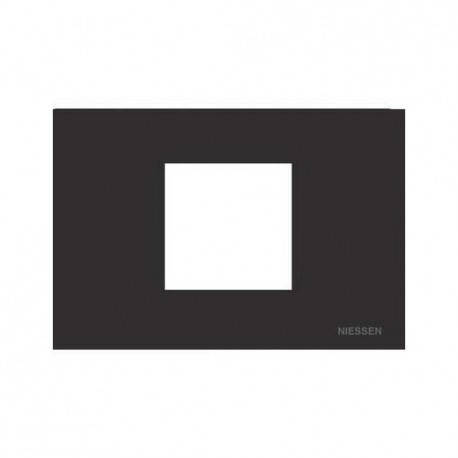 Купить Рамка ABB Niessen итальянский стандарт 2 модуля антрацит Zenit (N2472 AN), цена 300 ...