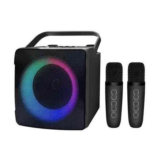 Купить Караоке система SDRD SD-508 на два микрофона с колонкой и RGB ...