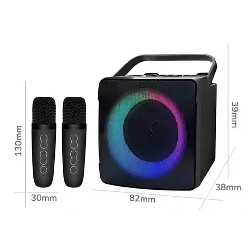 Купить Караоке система SDRD SD-508 на два микрофона с колонкой и RGB ...