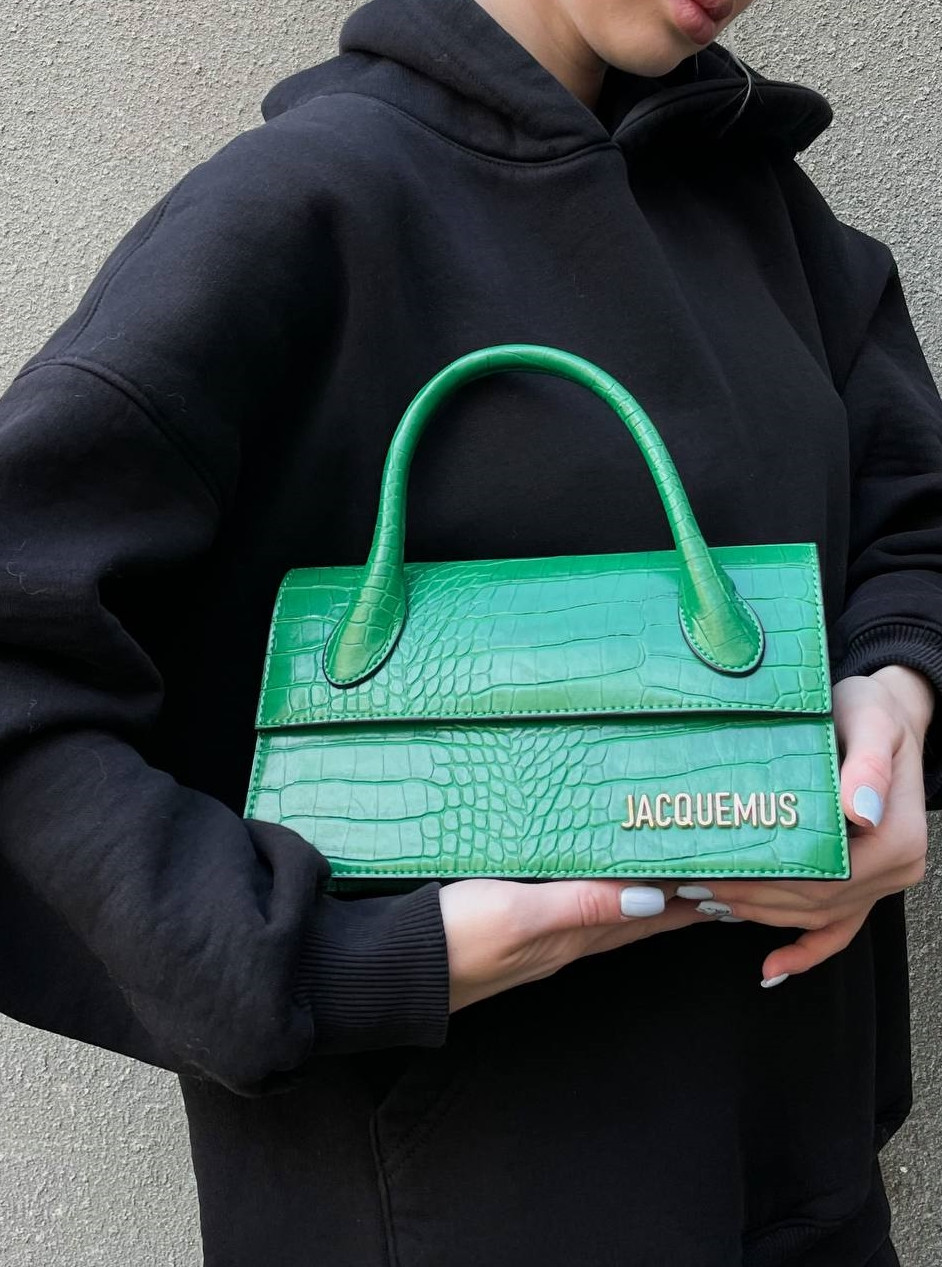 Сумка Jac. Le Chiquito long green croc из эко кожи женские сумки эко ...