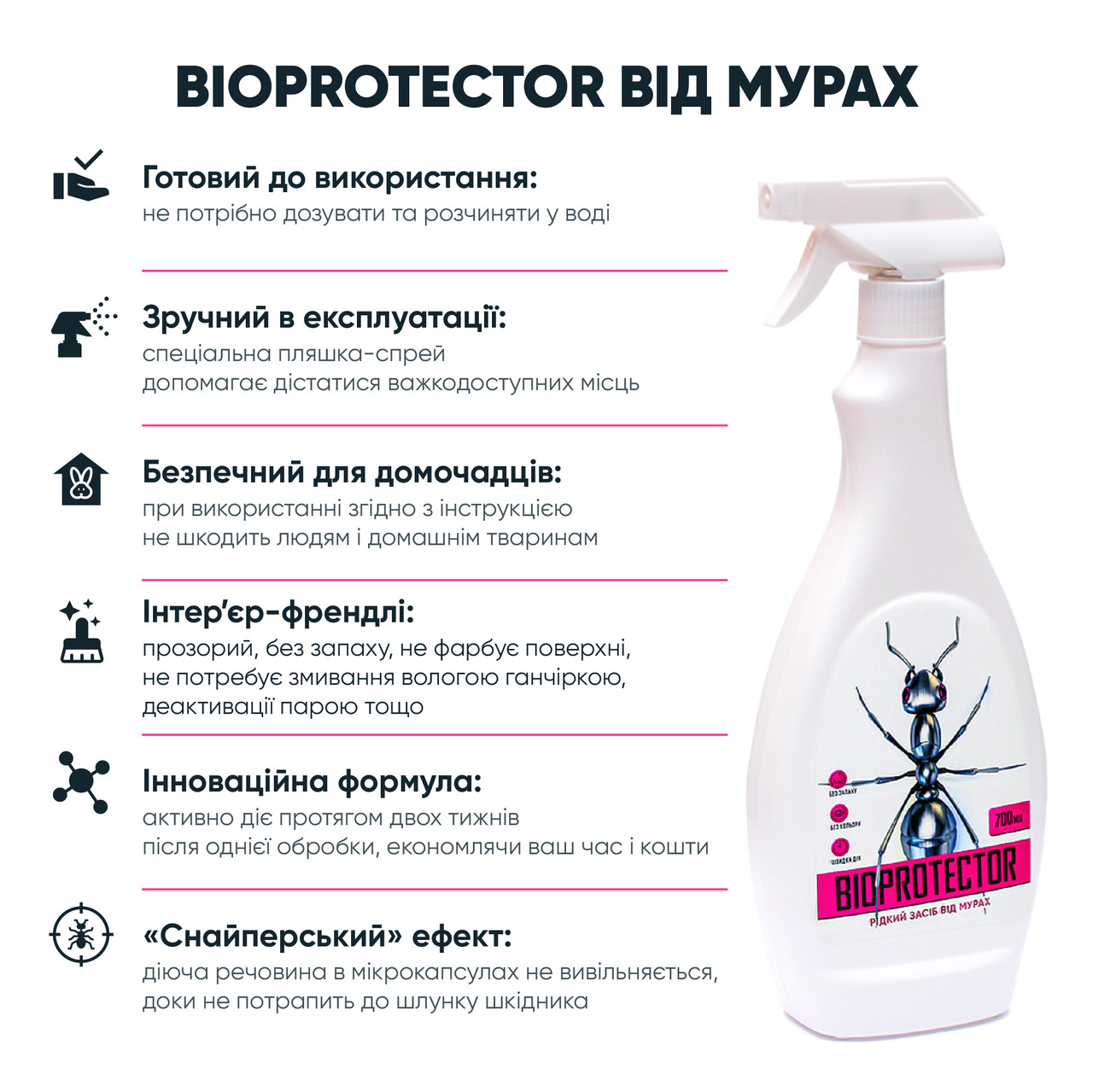 Купити Засіб від мурах Bioprotector 700 мл, ціна 499 грн - Prom.ua (ID ...