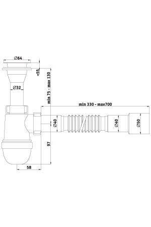 Купить Сифон АНИ-ПЛАСТ Ани 1 1/4, цена 184 ₴ — Prom.ua (ID#1759470673)
