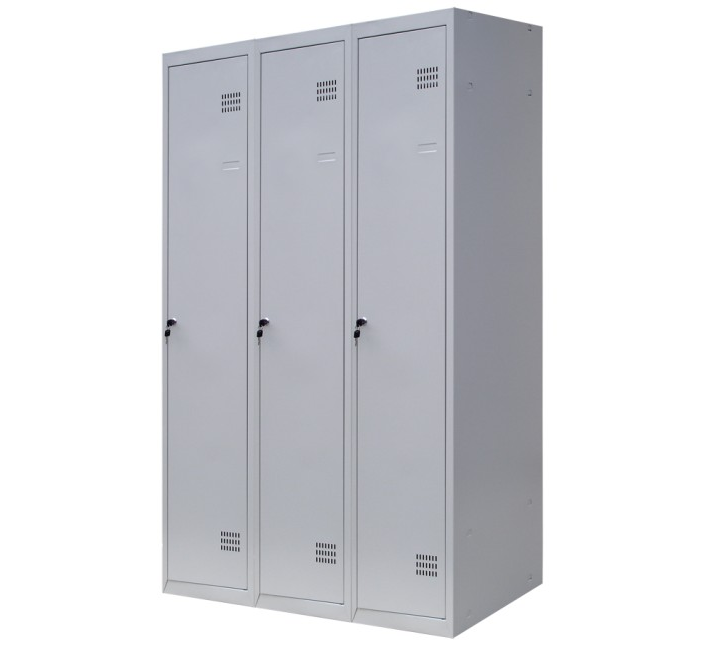Шкаф гардеробный металлический на 3 отделения 1800х900х500 мм (без ндс ...