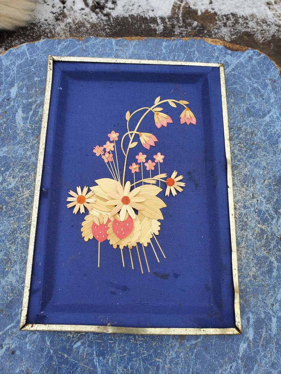 Картина с Соломы Панно Декоративное Из Соломы НАТЮРМОРТ Идеал СССР ...