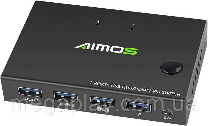 KVM комутатор AIMOS AM-KVM201CC 2-портовий HDMI Підтримка 4K*2K@30Hz, ціна 1386 грн — Prom.ua ...
