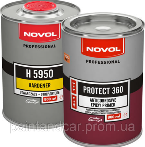 Грунт Епоксидний для авто Novol Protect 360 0,8 л + 0,8 л затверджувачу ...