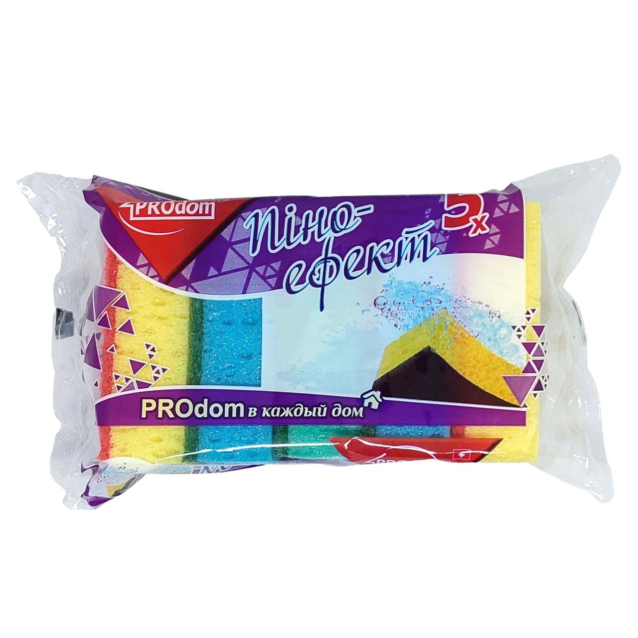 Купити Губки кухонні PROdom для миття посуду пористі 5 шт / уп, ціна 36 ...