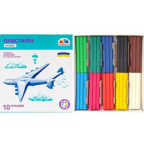 Купить Пластилин дит ГАММА Мозаика 10 цв 300308 120гр. (1/24) на ...