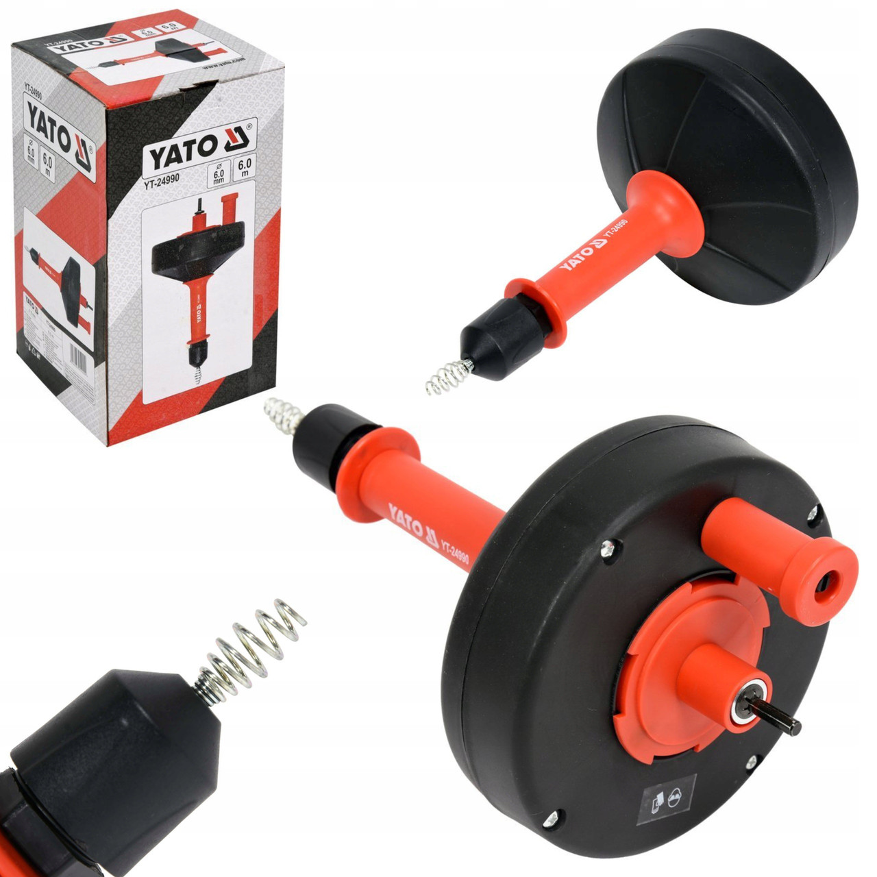 Сантехнический Трос на Бобине ( Ø 6 Мм Х L=6 М ) со Шпинделем к Дрели ...