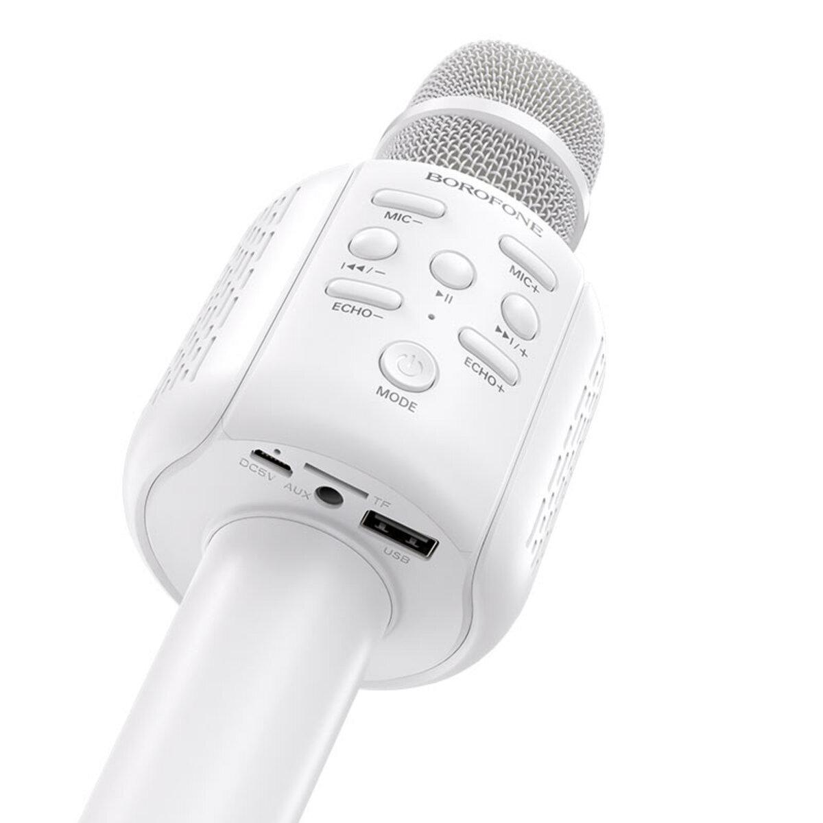 Портативна Колонка BOROFONE BF1 Rhyme Karaoke Microphone White Tis ...