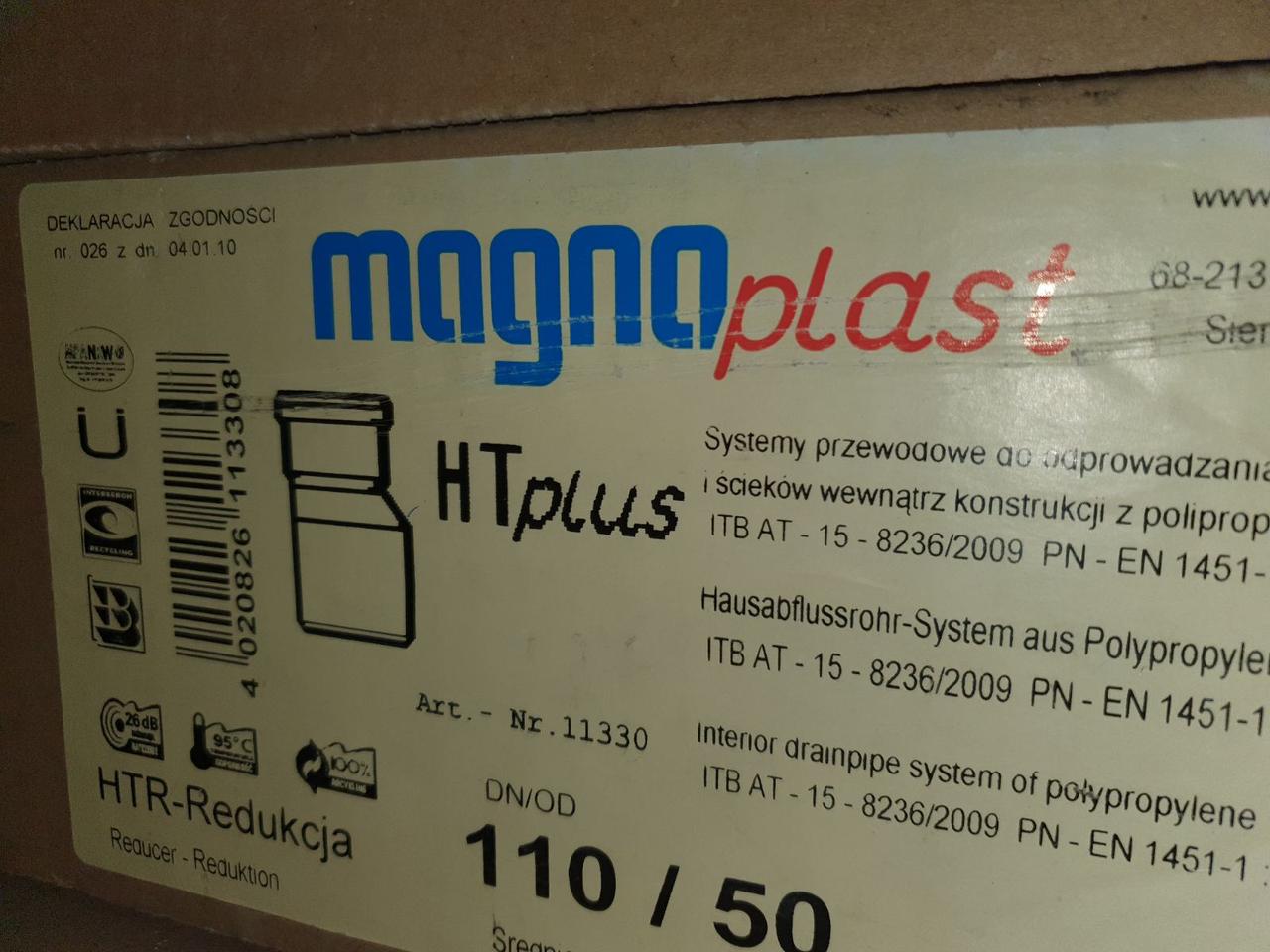 Купити Перехід каналізаційний пляшка HTR 110/50 Magnaplast Польща, ціна 36 ₴ - Prom.ua (ID ...