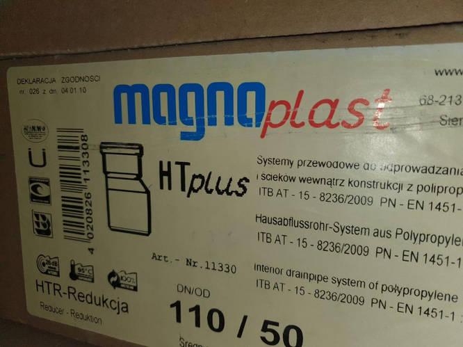 Купити Перехід каналізаційний пляшка HTR 110/50 Magnaplast Польща, ціна 36 ₴ - Prom.ua (ID ...