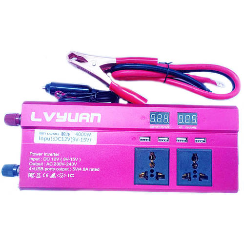 Инвертор Bei Long Power 4000W 020 12 на 220V (3розетки,4USB ...
