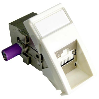 Купить Розеточный модуль MOLEX Mod Mosaic 22, 5x45мм, 1xRJ45, 568B, STP ...