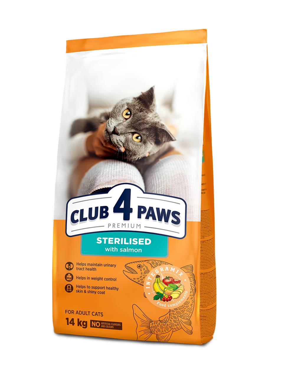 Клуб 4 лапи Преміум корм для стерилізованих котів з лососем 14 кг ...
