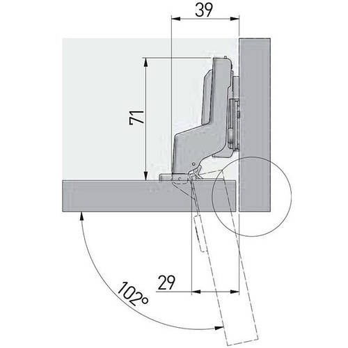 Купити Завіса SOLID PLUS 3D вкладна гідравлічна+опорна планка, ціна 53.43 ₴ - Prom.ua (ID ...