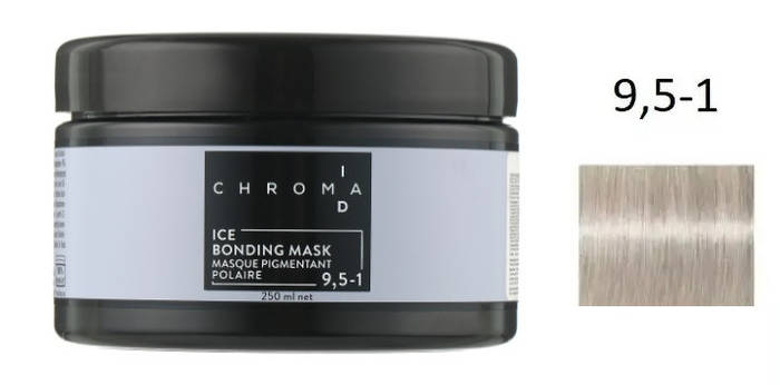 Oкpaшивaющaя бoндинг-мacкa Schwarzkopf Chroma ID Ice Bonding Mask 9.5-1 ...