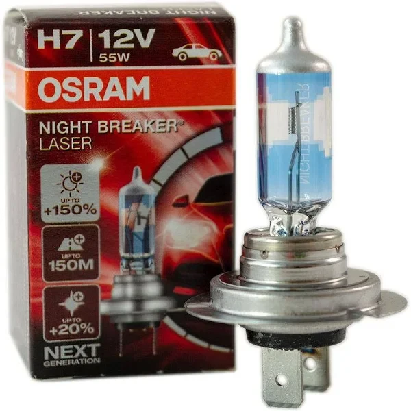 Галогенні лампи Osram Night Breaker Laser +150% H7 12V 55W 64210 NL ...