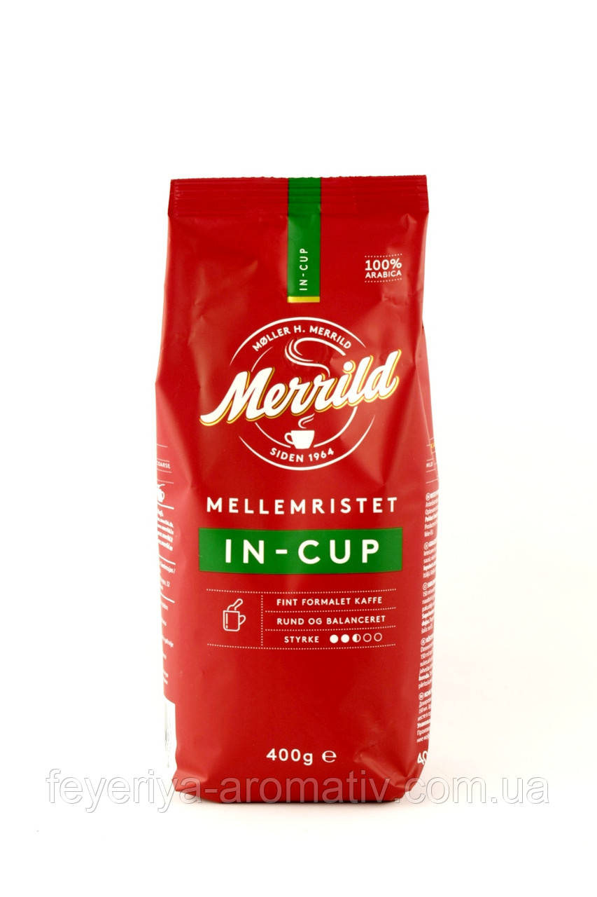 Кава мелена Merrild In-Cup 400 г Італія: продаж, ціна у Луцьку. Кава ...