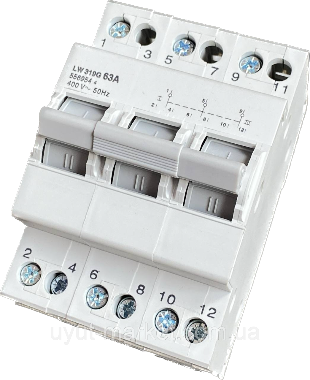 Ручной переключатель ввода резерва 3P 63А 400V I-0-II переключатель ...