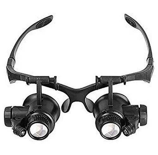 Купить Лупа-очки бинокулярная NO.9892GJ c Led подсветкой, 10Х 15X 20X ...