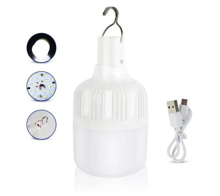 Аварийная лампа 100 Вт. с аккумулятором для кемпинга , диаметр 80 мм ...