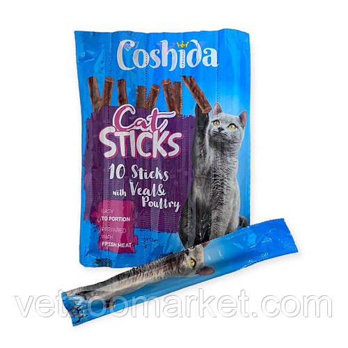 Купить Мясные палочки Coshida (Кошида), с телятиной и курицей, 1 шт ...