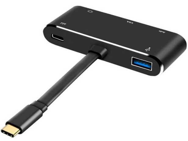 5в1 Адаптер-хаб 4K USB Type-C USB 3.1->,HDMI+USB 3.0 +VGA +3.5 мм джек, цена 1182 грн — Prom.ua ...