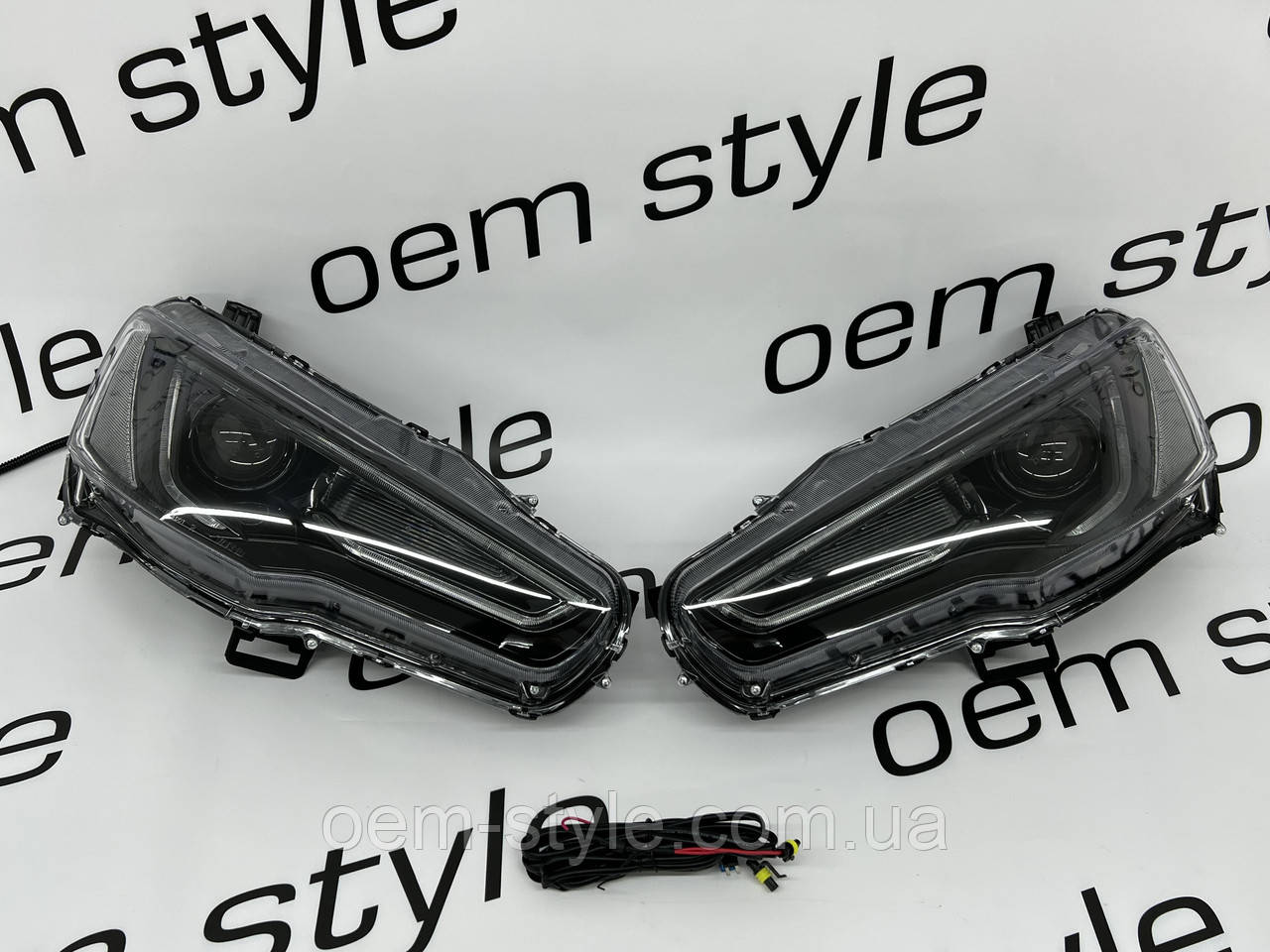 Фары Mitsubishi Lancer X 10 2007-2018 Black: продаж, ціна у Харкові ...