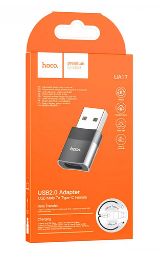 Перехідник адаптер Hoco UA17 Type-C to USB, ціна: 85 ₴, купити на Prom.ua