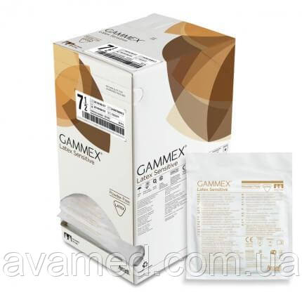 Рукавички Gammex PF Sensitive хірургічні латексні, тонкі, неопудрені ...