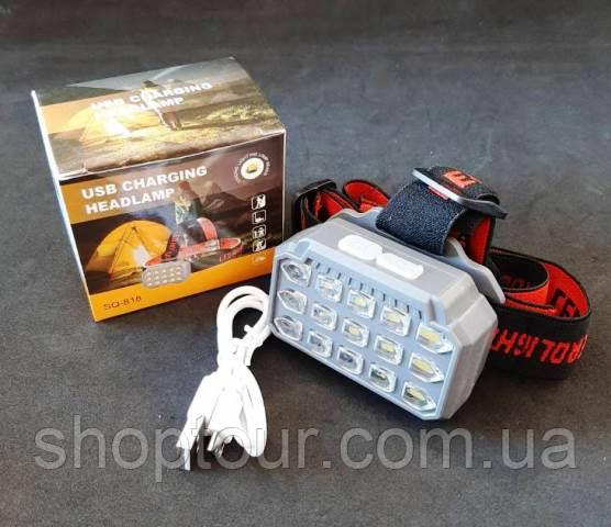Фонарь налобный, с аккумулятором, 4 режима, SQ-818, цена 334.66 грн ...