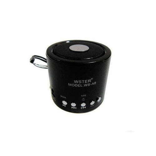 Колонка Мини портативная WSTER WS-A8 с MP3, USB и FM-pадио ЧЕРНЫЙ, цена ...