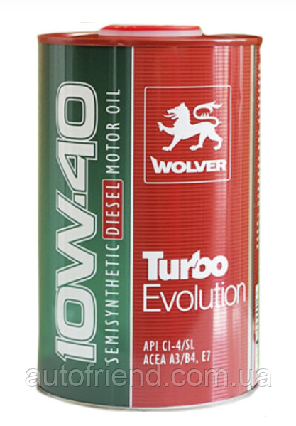 WOLVER Turbo Evolution 10W-40, API CI-4/SL 1л (ID#1763458507), цена ...