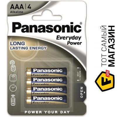Panasonic Батарейка EVERYDAY POWER Щелочная ААА Блистер, 4 Шт. (LR03REE ...