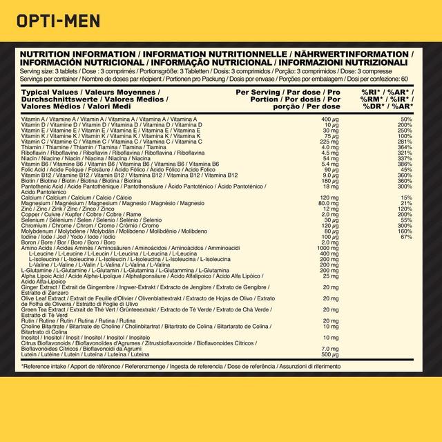 Optimum Opti-Men 90 tabs (IRL) (ID#58875933), цена: 1044 ₴, купить на Prom.ua