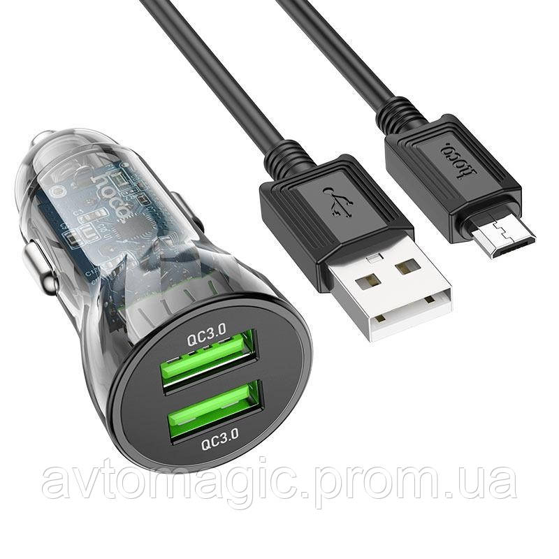Зарядное Устройство в Прикуриватель Автомобиля Hoco Z47 3A/2*USB ...