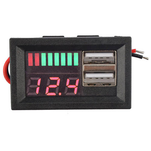 Измеритель емкости аккумулятора вольтметр 12В USB 5В 2А (ID#1764315575 ...