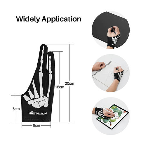 Купить Перчатка для графического планшета HUION GL04 Skeleton Right ...