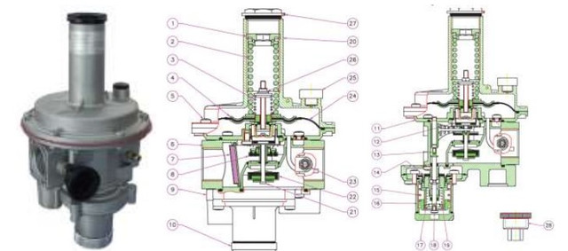 Купить Регулятор давления газа Madas FRG/2MBHZ Dn 32 с резьбой 900-1500 ...