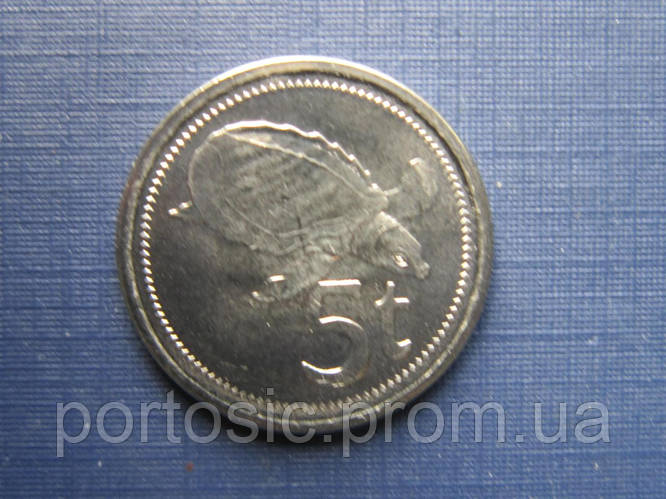 Монета 5 тоеа Папуа и Новая Гвинея 2005 фауна черепаха, цена: 75 ...