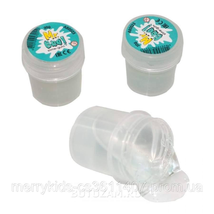 Слайм Slime-gum "Mr.Boo" Кристал 20г, ЦЕНА ЗА УП. 50ШТ, в банке 20*13см ...