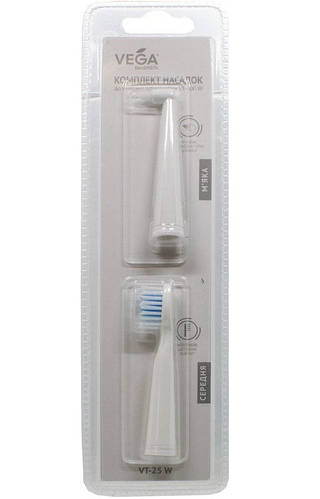 Насадки Vega VT-25 white (2шт) для електричної зубної щітки Vega VT-600 (ID#1700887242), цена ...