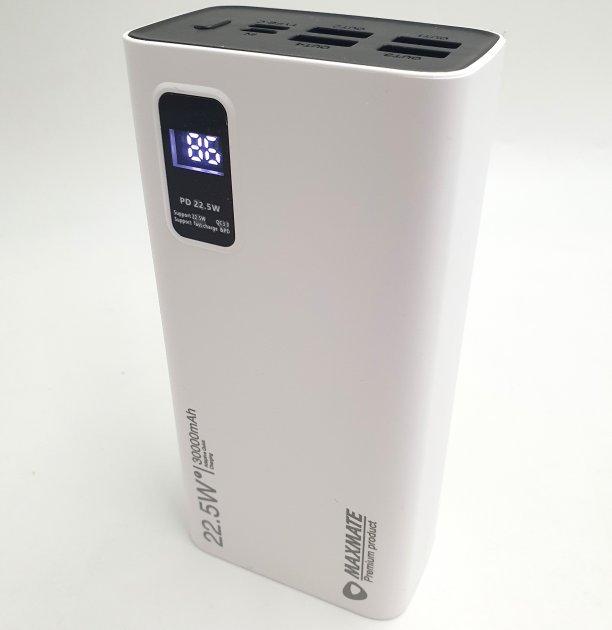 Повербанк Зі Швидким Заряджанням Maxmate 30000mAh 4 USB /Type-C PD/QC ...