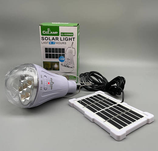 Светодиодная лампочка 10Вт с солнечной панелью 6в CL-028 (ID#1765428556), цена: 250 ₴, купить на ...