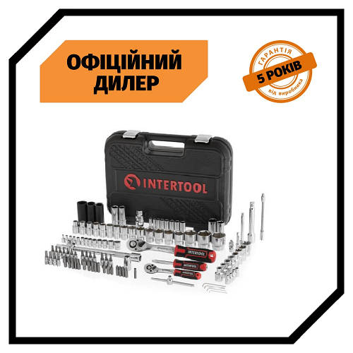 Профессиональный набор инструментов для авто 111 ед. STORM, 1/2", 1/4", Сr-V Intertool TSH ET ...