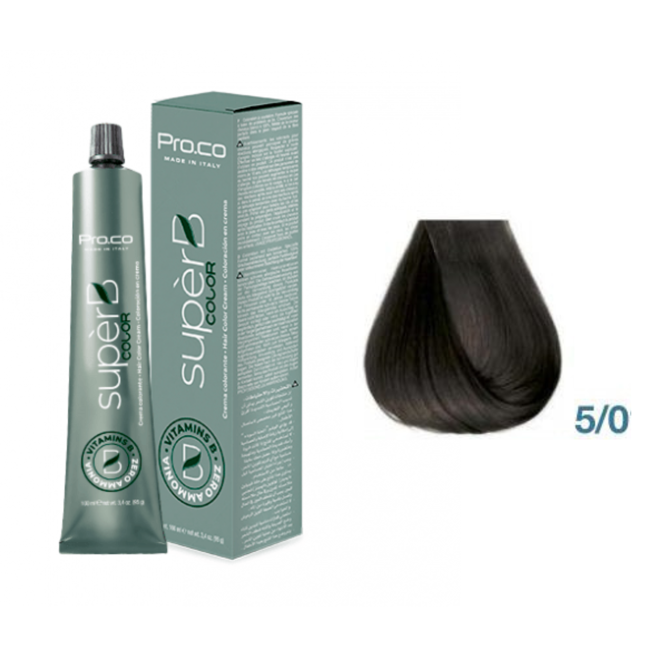 Краска для Волос Безаммиачная Pro.Color Super B Hair Color Cream №5.0 ...