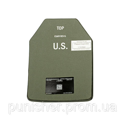 Керамическая бронепластина ESAPI - Medium 1 шт, Olive, цена 18450 грн ...