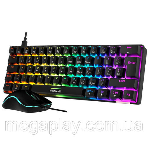 Комплект игровой Wordsworth Механическая игровая клавиатура Wordsworth ...